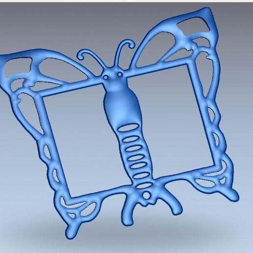 Download free STL file butterfly frame photo • Template to 3D print ・ Cults
